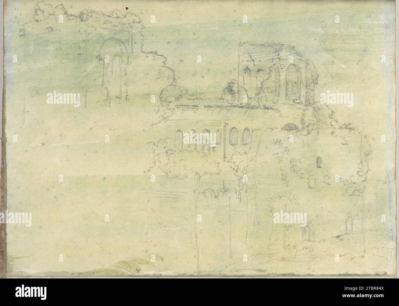 Roman ruins (Smaller Italian sketchbook, leaf 12 recto) 1957 by Joseph ...