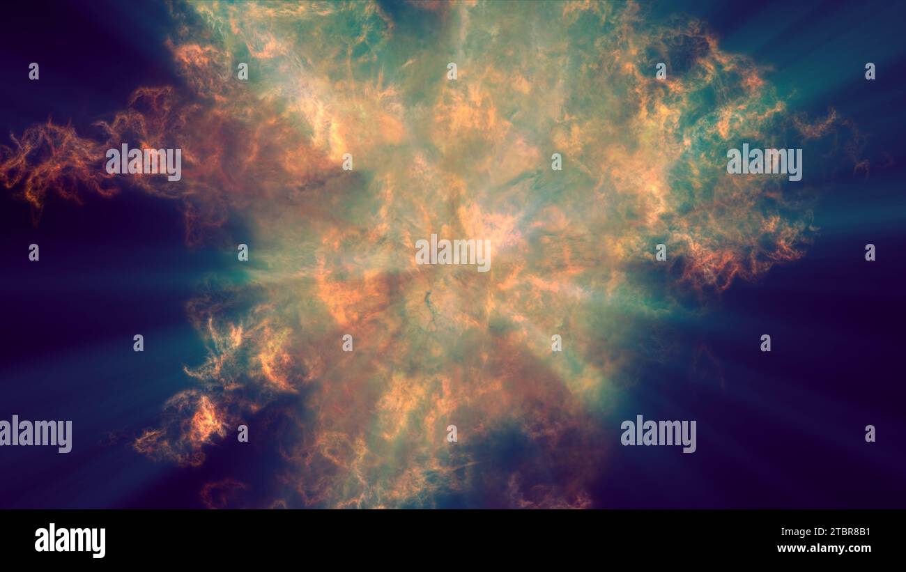 fire flame explosion in space, abstract illustration Stock Photo - Alamy