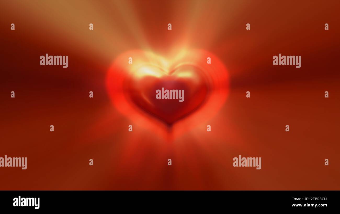 Heart Neon Glow light ray, illustration render Stock Photo - Alamy