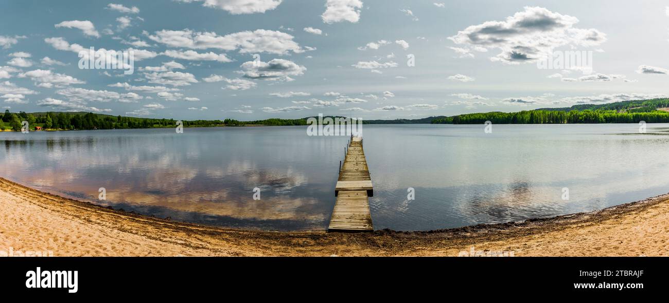 Bathing jetty on a lake nobody hi-res stock photography and images - Alamy