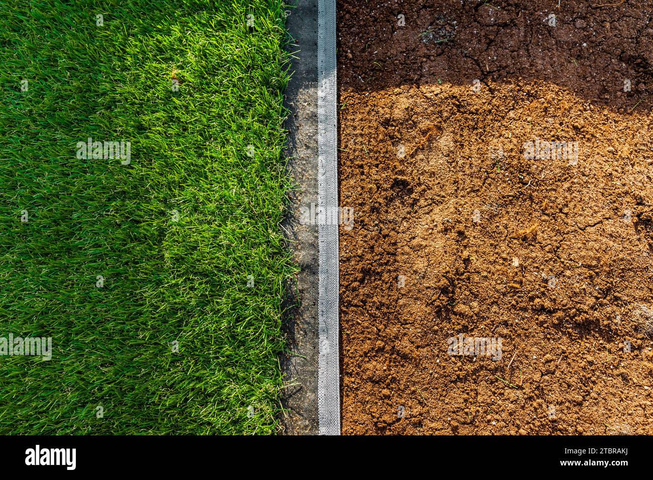 Laying artificial turf Stock Photo - Alamy