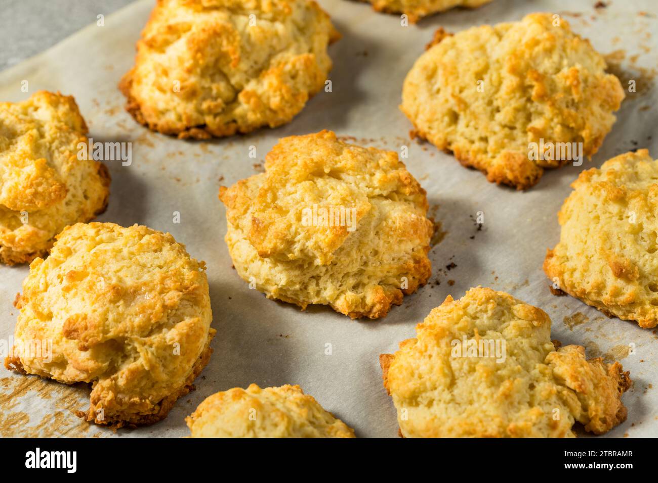 Homemade Buttery Buttermilk Drop Biscuits Ready to Eat Stock Photo - Alamy