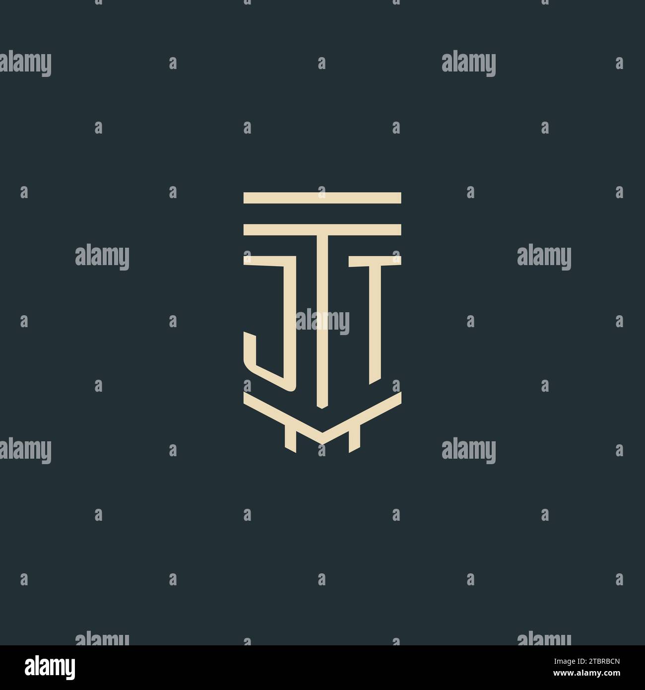JT initial monogram with simple line art pillar logo design ideas Stock Vector Image & Art - Alamy