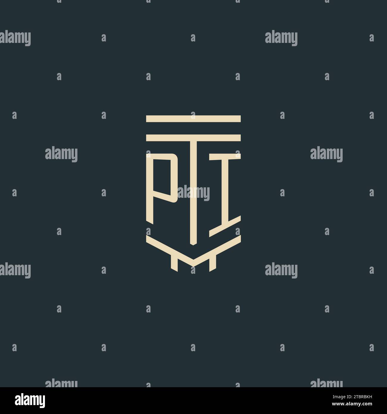 PI initial monogram with simple line art pillar logo design ideas Stock Vector Image & Art - Alamy