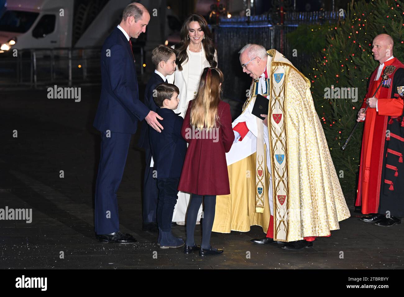 (left to right) Prince of Wales, Prince George, Prince Louis, Princess ...