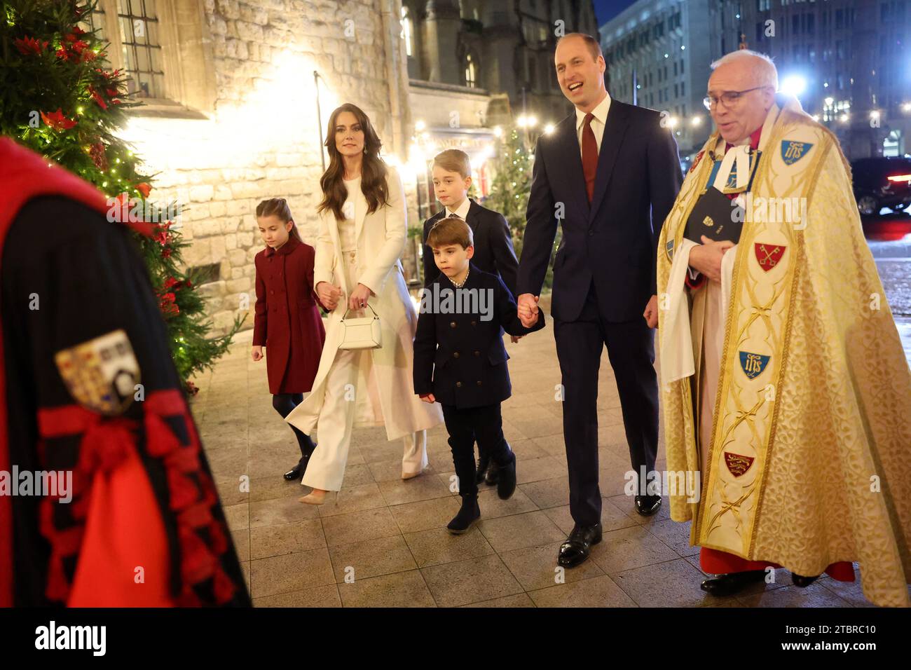 (Left-right) Princess Charlotte, the Princess of Wales, Prince George ...