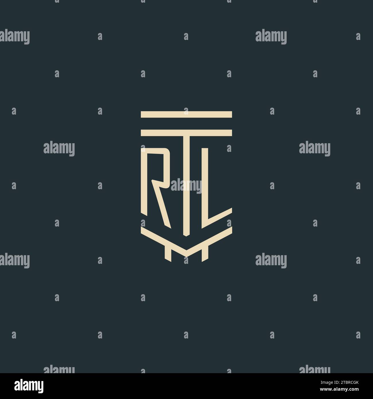 RL initial monogram with simple line art pillar logo design ideas Stock Vector Image & Art - Alamy