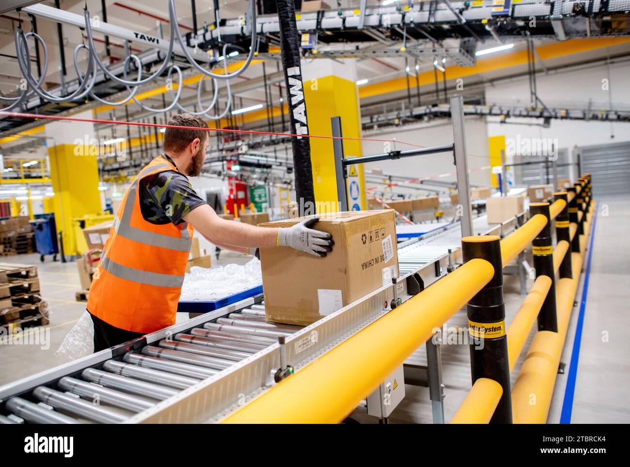07 December 2023, Lower Saxony, Großenkneten: An employee prepares a ...