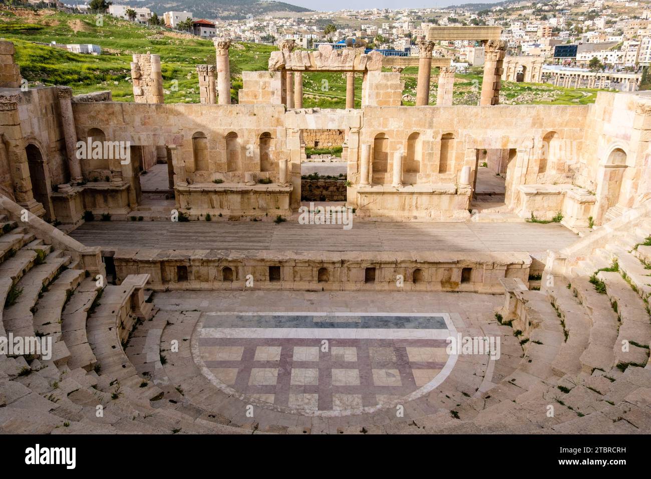 The ancient Roman city of Gerasa, Jerash in Jordan, Asia Stock Photo ...
