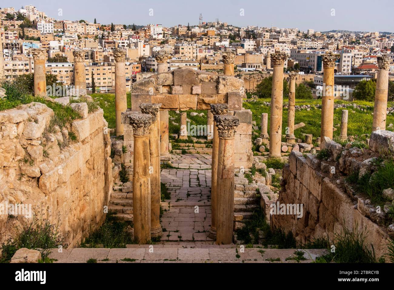 The ancient Roman city of Gerasa, Jerash in Jordan, Asia Stock Photo ...