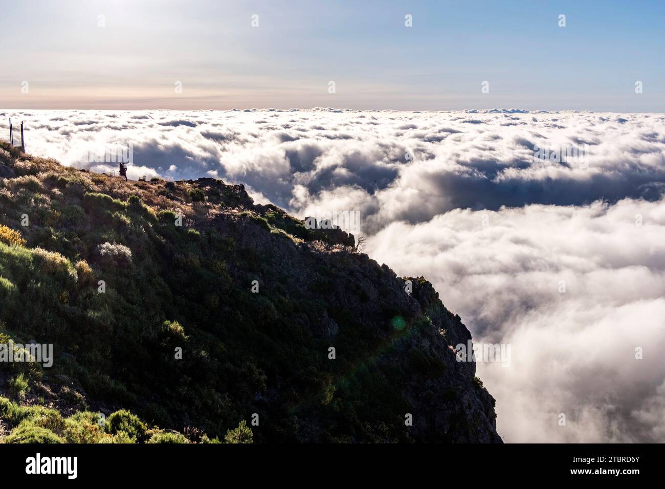 Sunrise on Pico do Arieiro, above the clouds, Madeira, Portugal, Europe ...