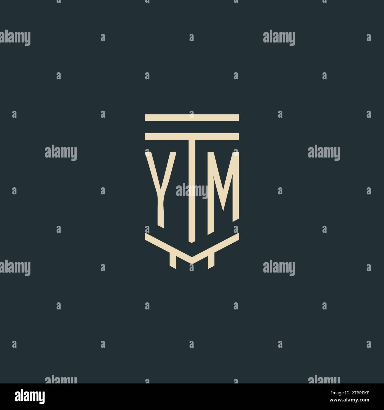 YM initial monogram with simple line art pillar logo design ideas Stock Vector Image & Art - Alamy
