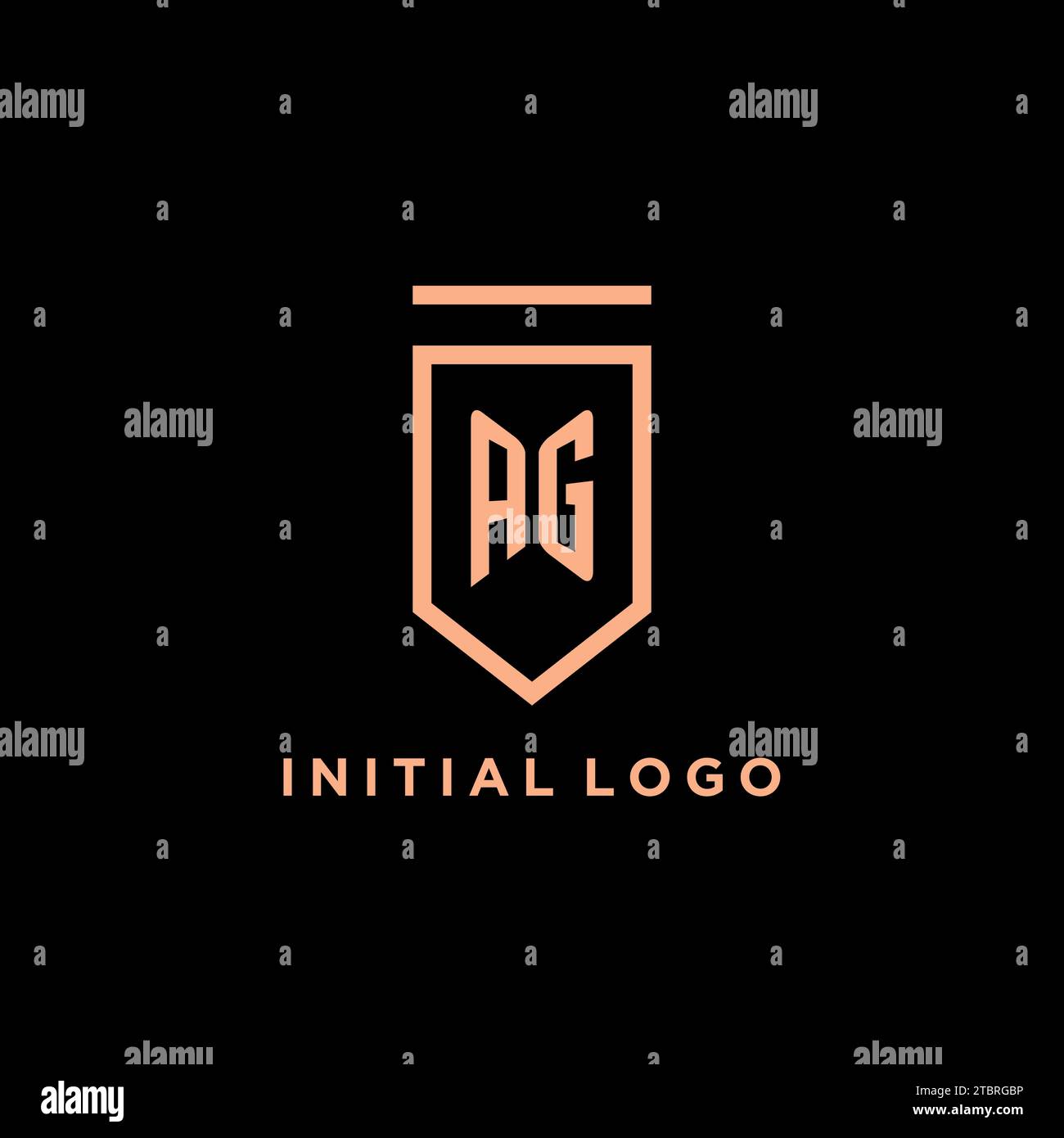 Logo initial letters ag vector vectors hi-res stock photography and ...