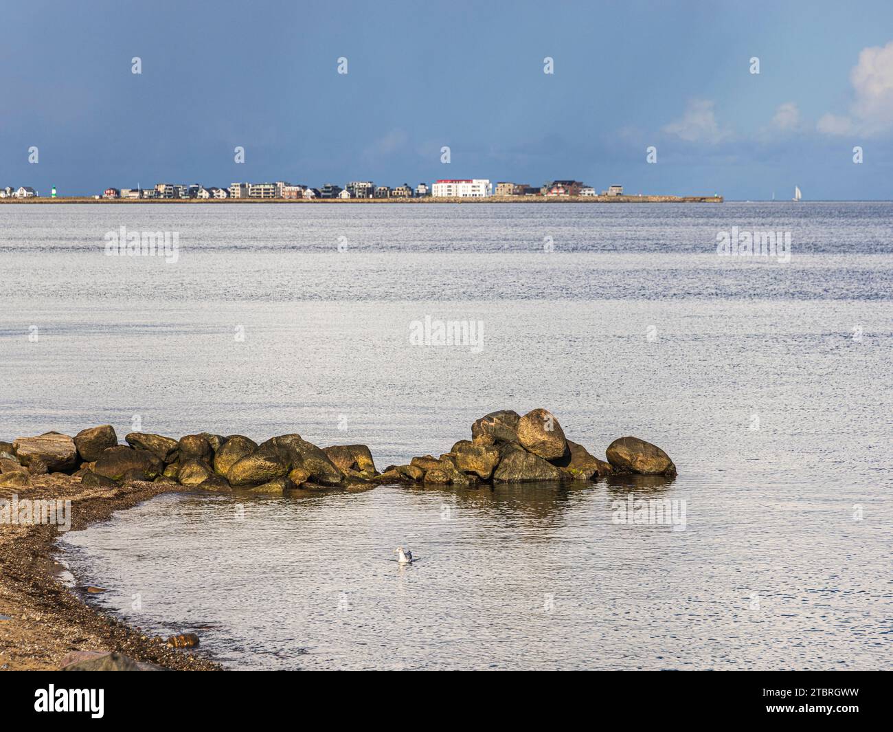 Baltic Sea resort Olpenitz, vacation apartment complex, seascape Stock ...