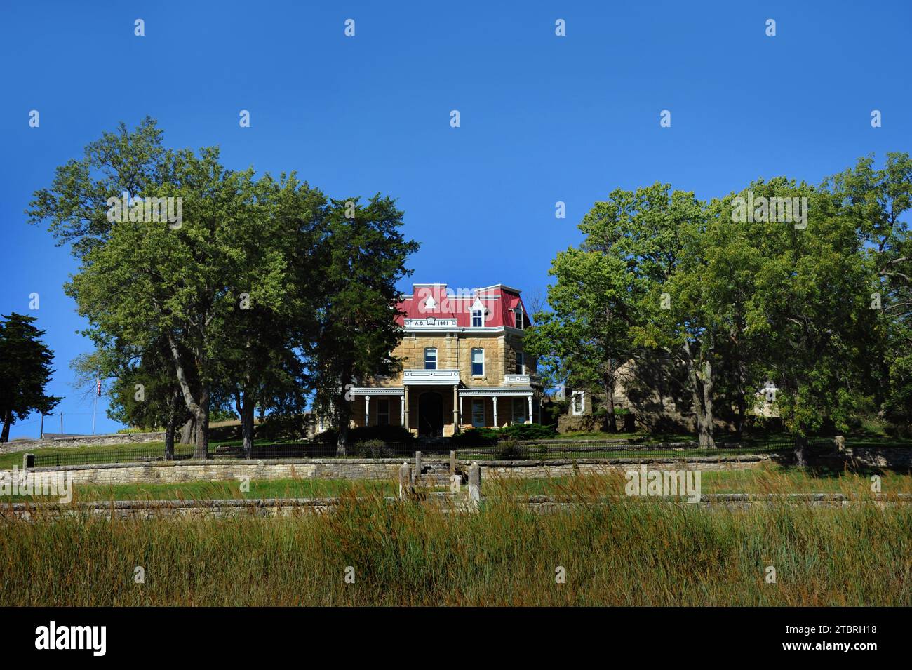 Three story ranch house is part of the Tallgrass Prairie National ...