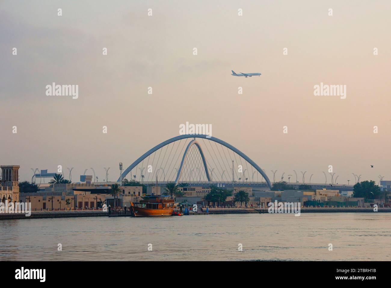 Looking across the creek from Bur Dubai towards Al Shindagha and the ...