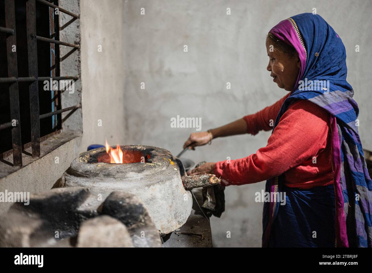 Traditional cooking at Bangladeshi home in Sylhet, Bangladesh Stock ...