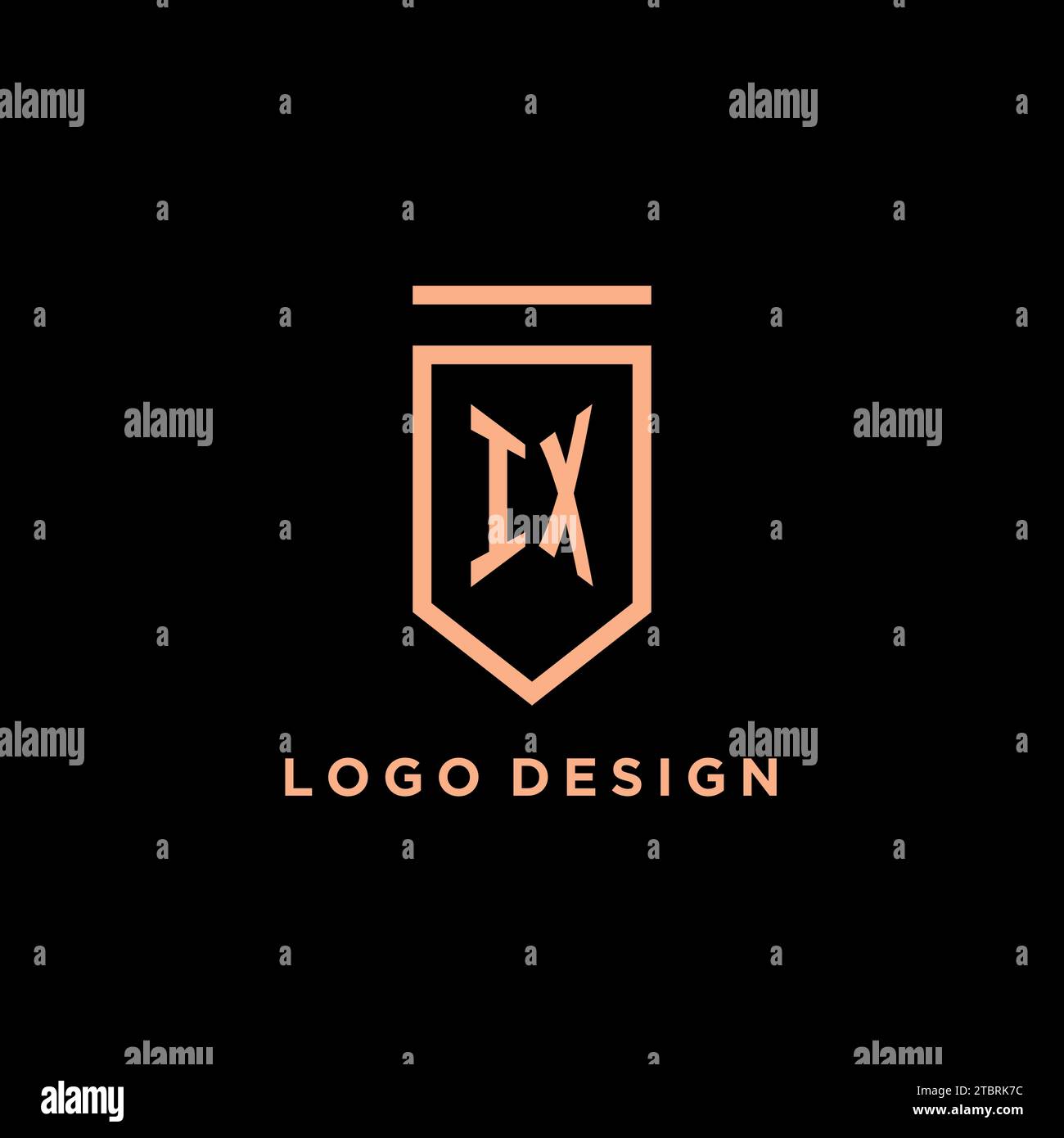 IX monogram initial with shield logo design icon vector graphic Stock Vector Image & Art - Alamy