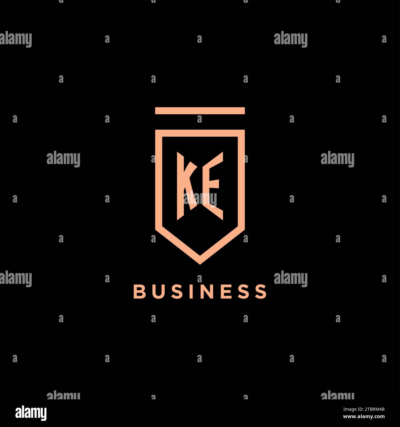 KE monogram initial with shield logo design icon vector graphic Stock ...