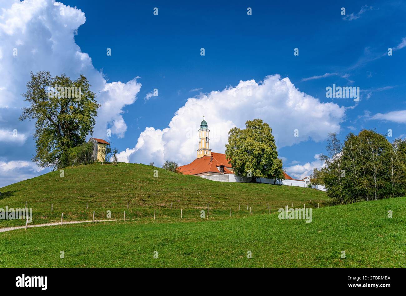 Germany, Bavaria, Tölzer Land, Sachsenkam, Reutberg Monastery Stock ...