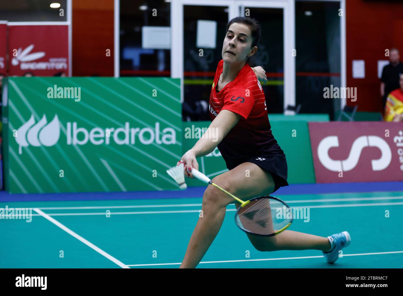 Carolina Marin of Spain in action against Judith Mair of Italy during ...