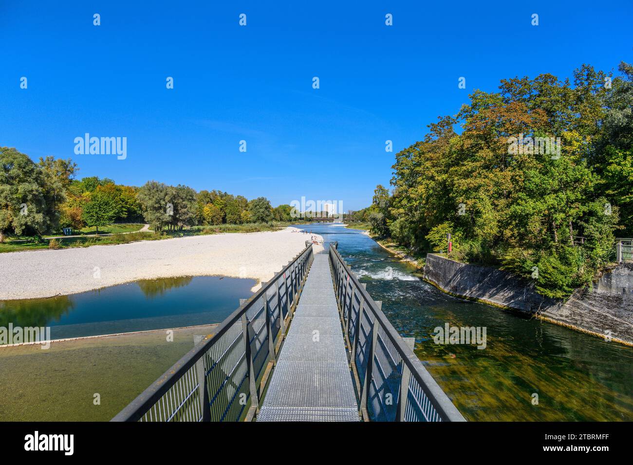 Germany, Bavaria, Munich, Thalkirchen, Isar valley, view to the north ...