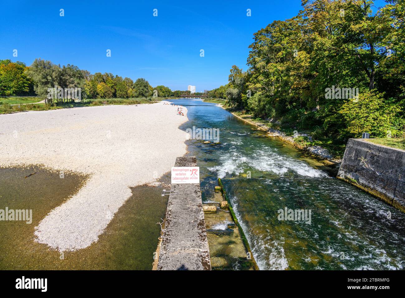 Germany, Bavaria, Munich, Thalkirchen, Isar valley, view to the north ...