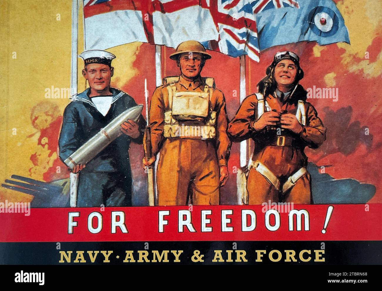 FOR FREEDOM British poster about 1942 Stock Photo - Alamy