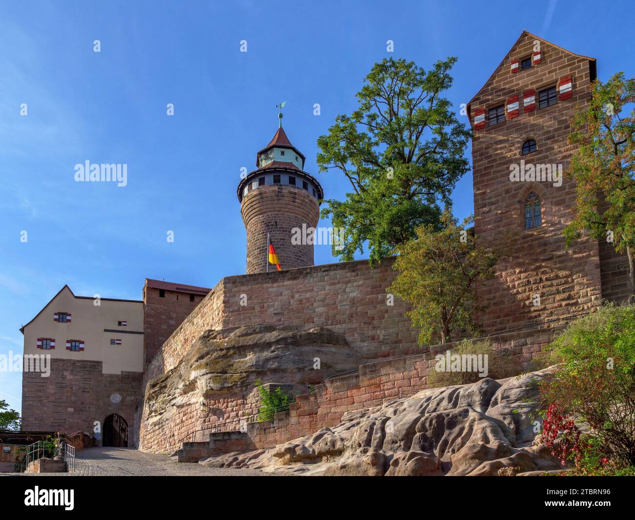 Sinwell Tower and Imperial Castle Chapel, Nuremberg, Middle Franconia ...