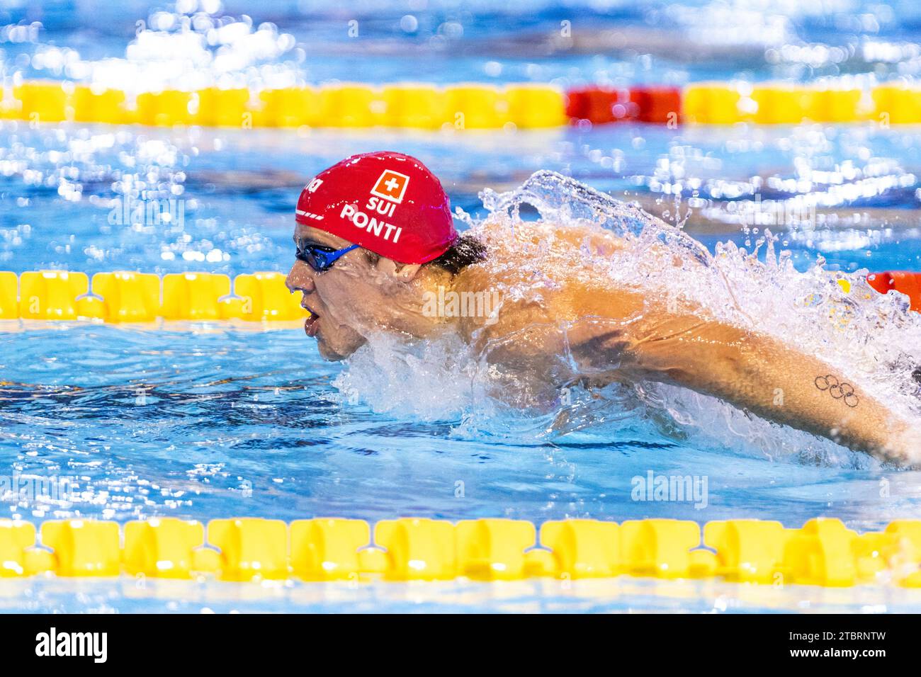 Ponti Noe of Switzerland during Men's 200m Butterfly Final at the LEN ...