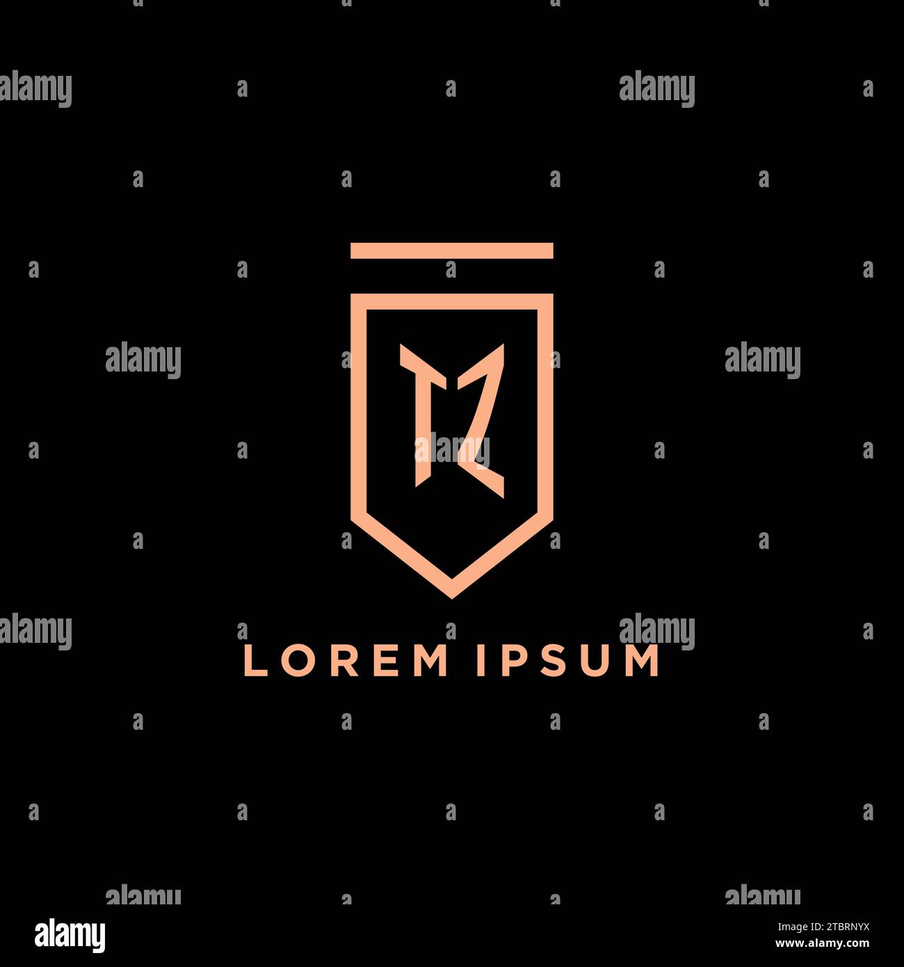 TZ monogram initial with shield logo design icon vector graphic Stock Vector Image & Art - Alamy