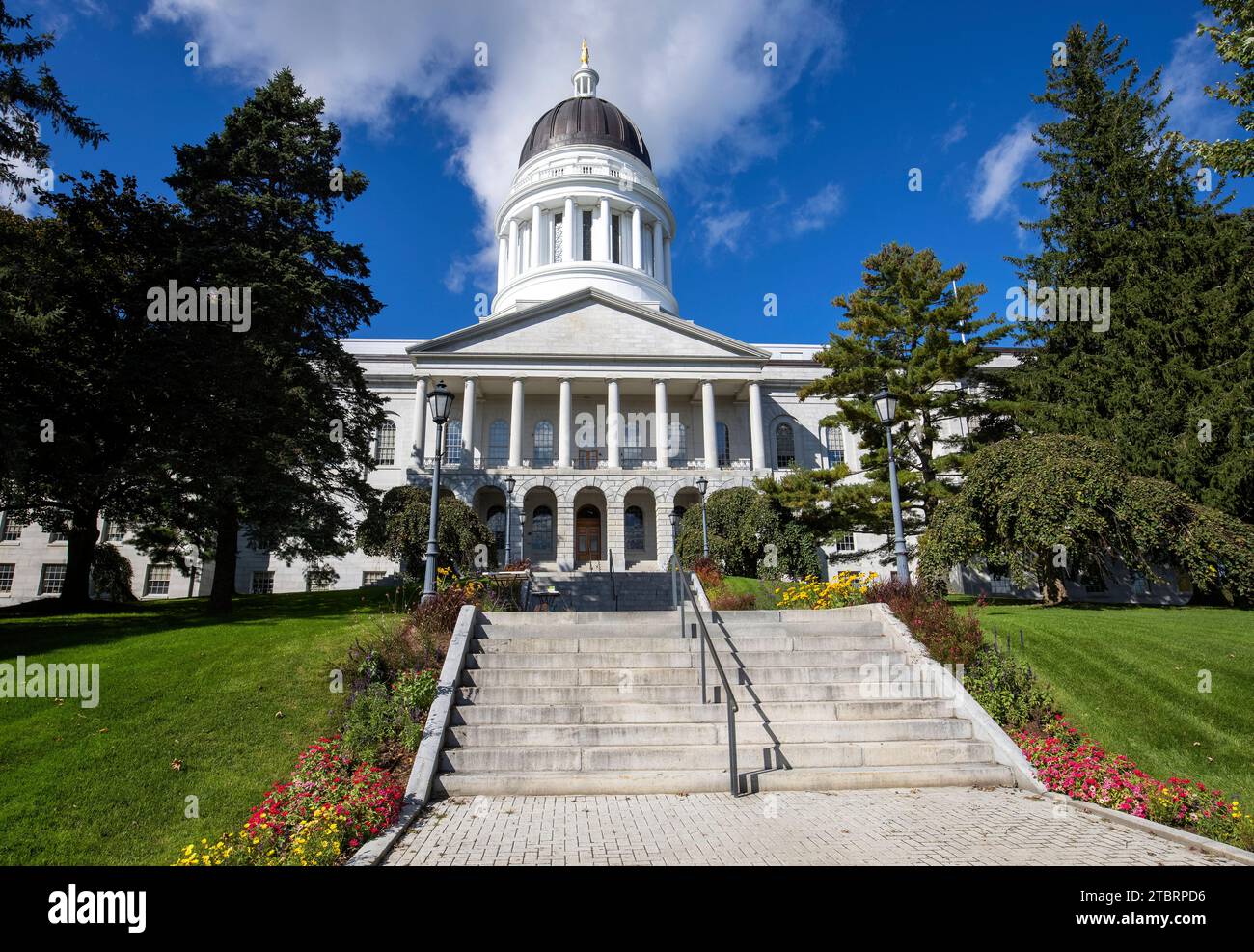 The Maine State House in Augusta, Maine, is the state capitol of the ...