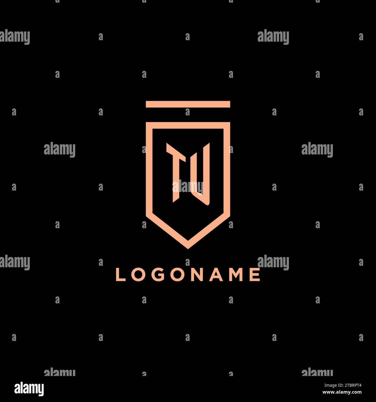 TU monogram initial with shield logo design icon vector graphic Stock ...