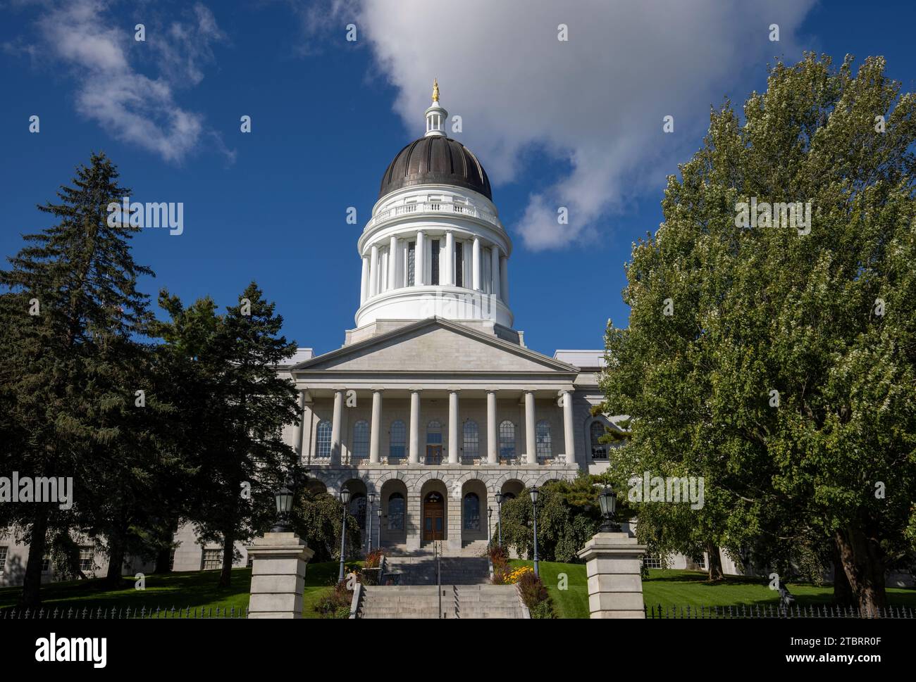 The Maine State House in Augusta, Maine, is the state capitol of the ...