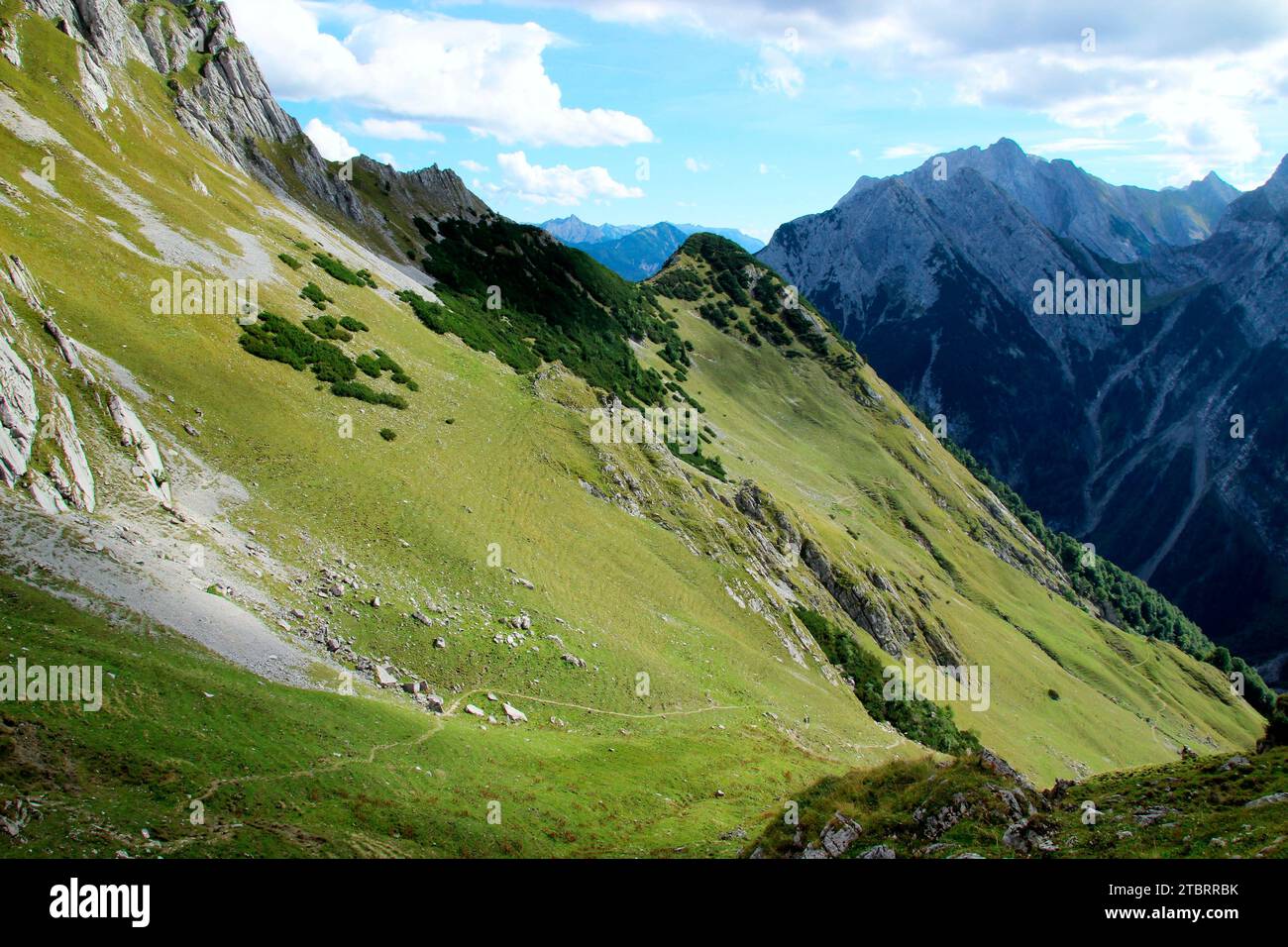 View from the Tortalscharte into the Tortal, to the left the ...