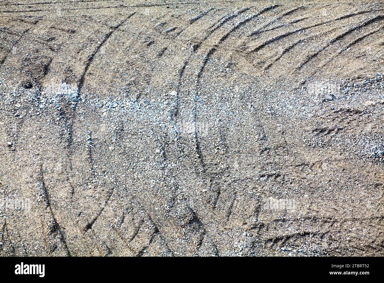 Ruts in the gravel Stock Photo - Alamy