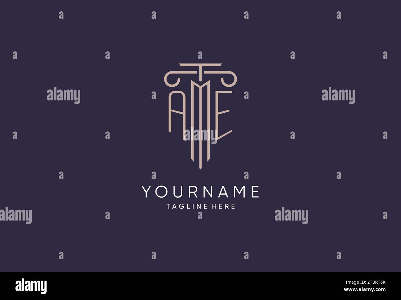 AE logo initial pillar design with luxury modern style best design for legal firm design ideas ...