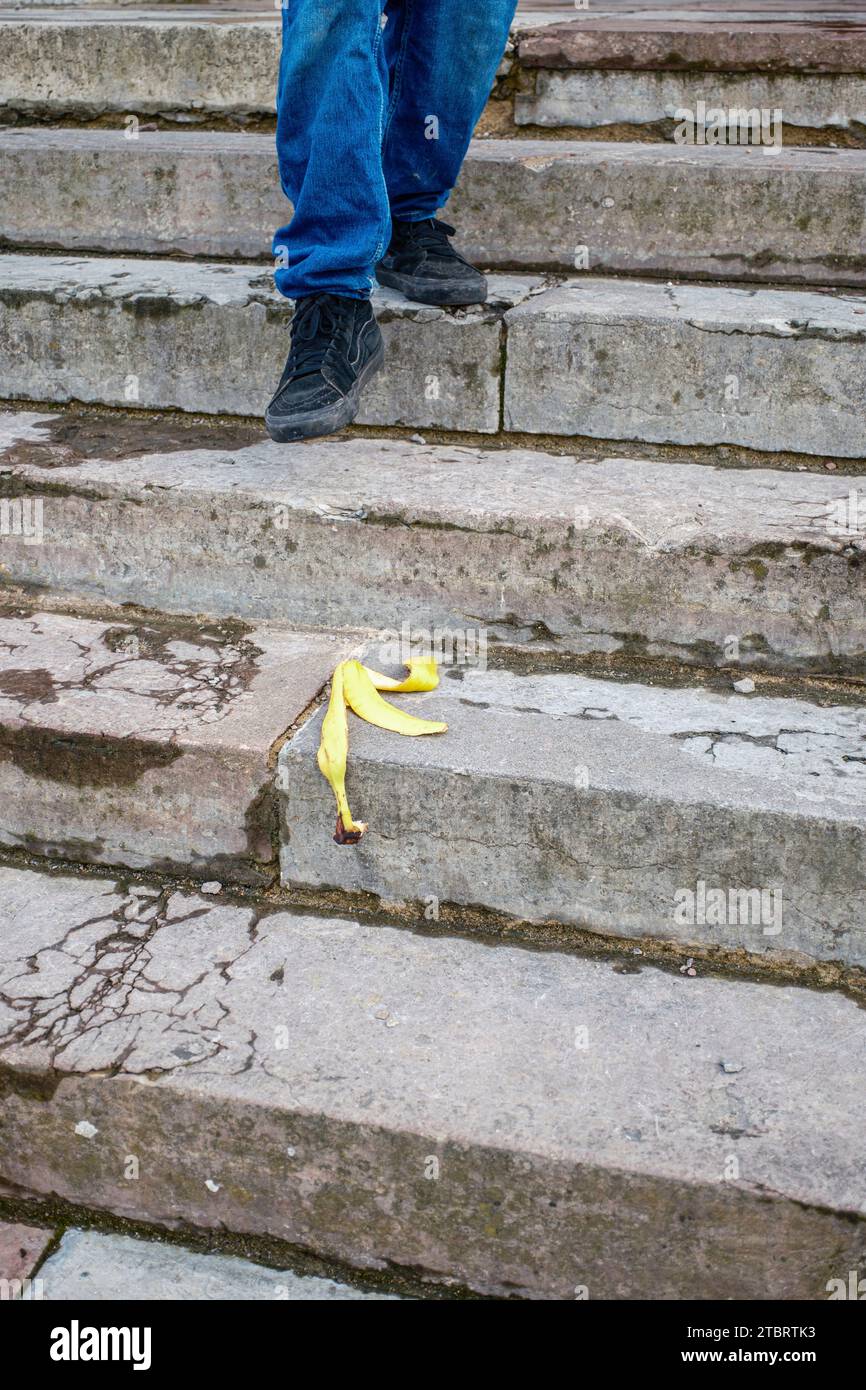 Staircase with banana peel hi-res stock photography and images - Alamy