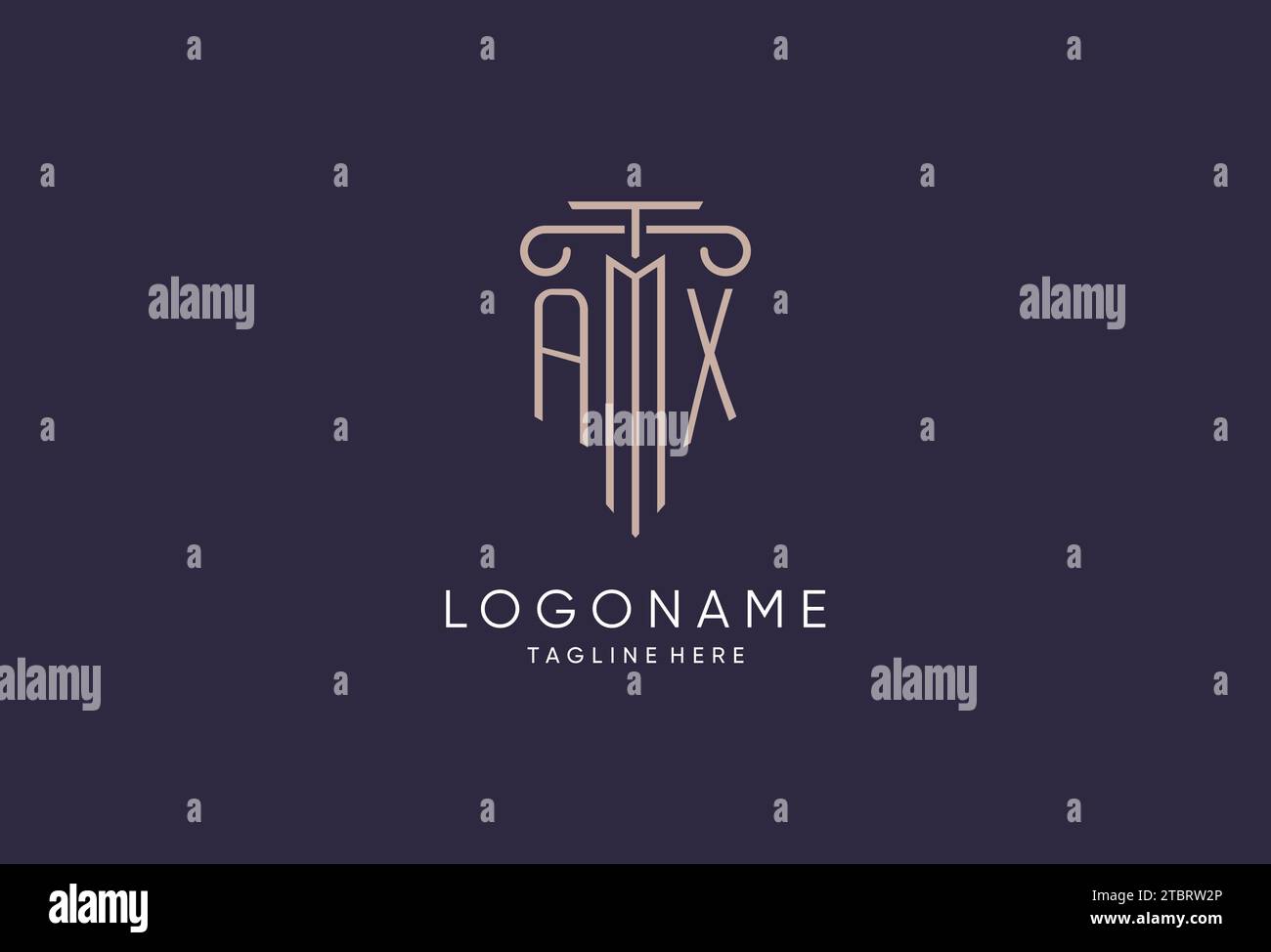 AX logo initial pillar design with luxury modern style best design for ...
