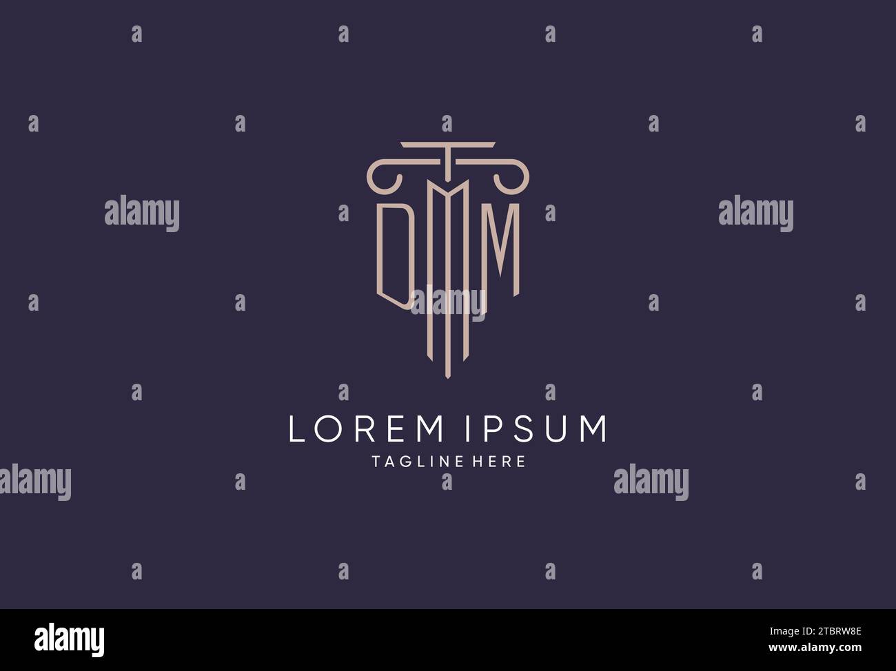 DM logo initial pillar design with luxury modern style best design for ...