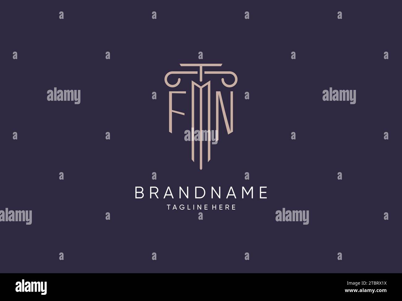 FN logo initial pillar design with luxury modern style best design for ...