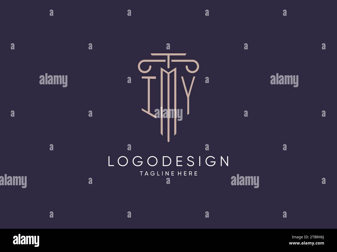 IY logo initial pillar design with luxury modern style best design for ...