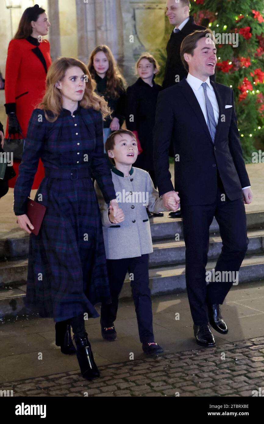 Princess Beatrice, Christopher Woolf and Edoardo Mapelli Mozzi leaving ...
