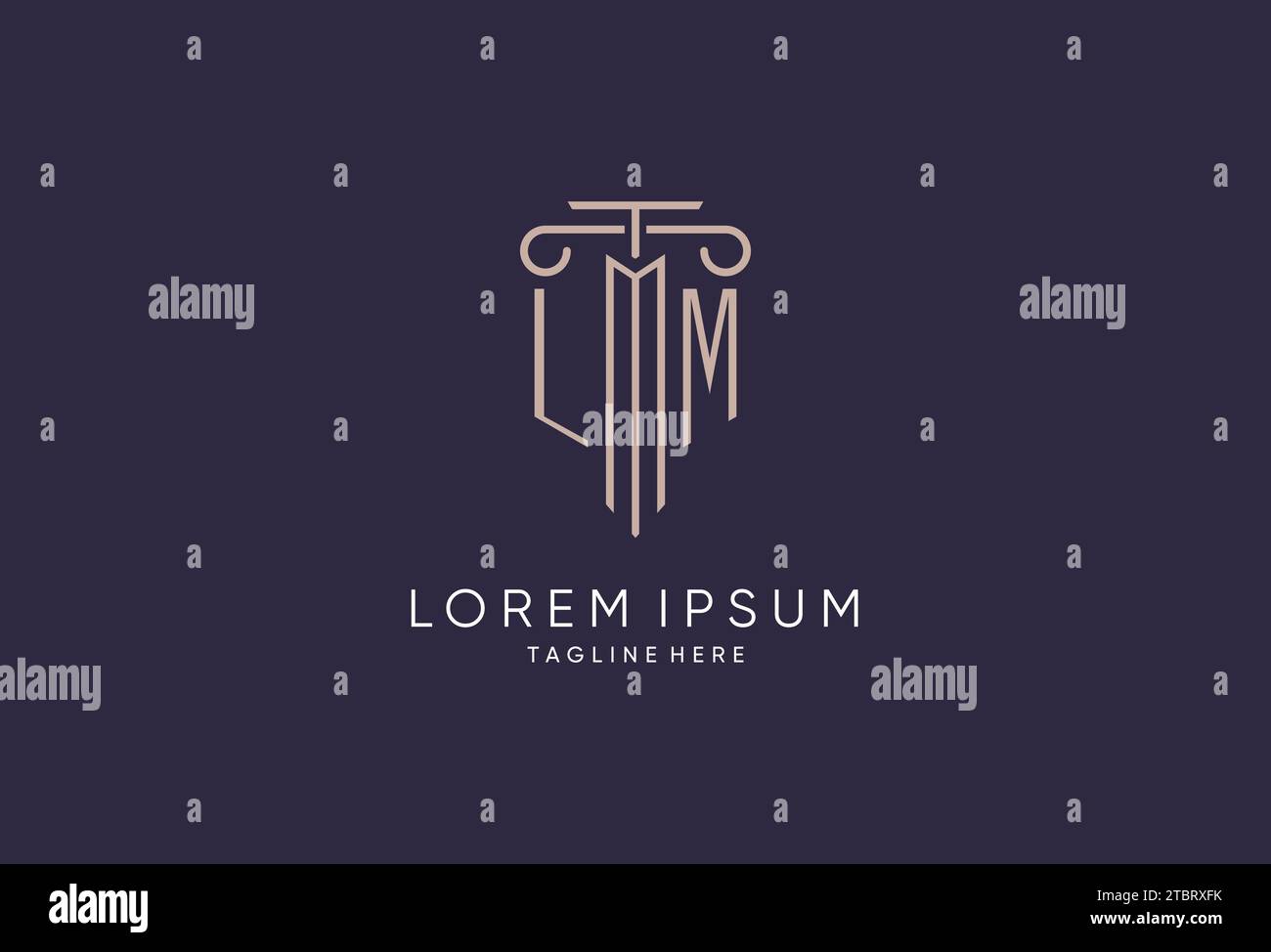 LM logo initial pillar design with luxury modern style best design for ...
