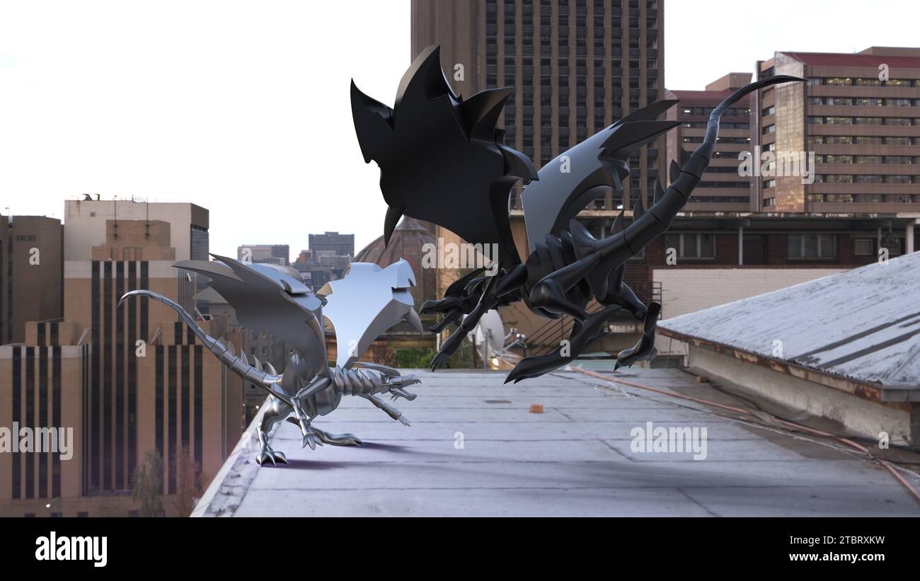 Dragon fight hi-res stock photography and images - Alamy