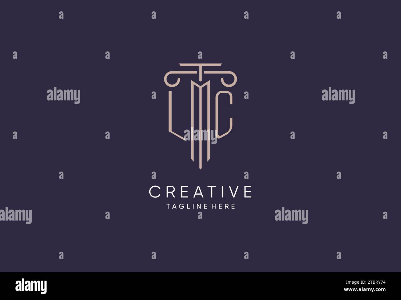 LC logo initial pillar design with luxury modern style best design for ...