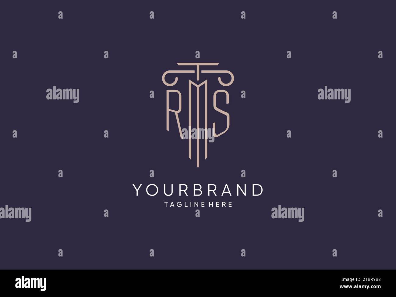 RS logo initial pillar design with luxury modern style best design for ...