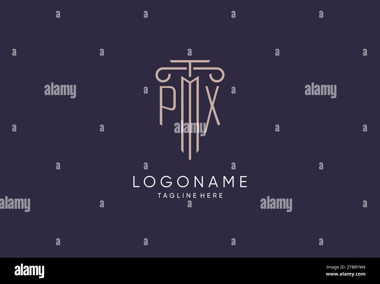 PX logo initial pillar design with luxury modern style best design for ...