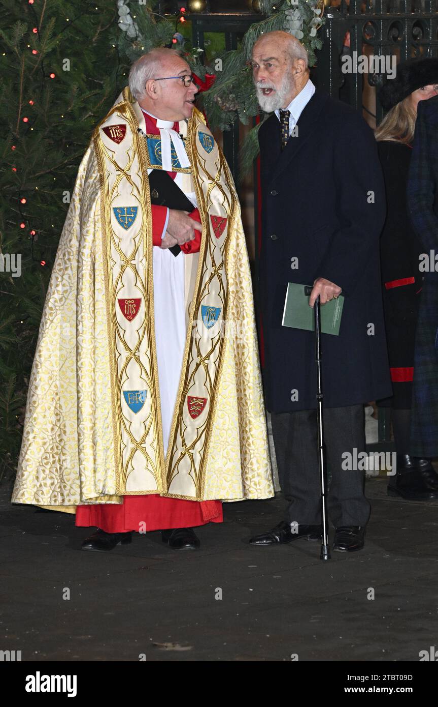 Prince Michael of Kent talking to The Dean of Westminster, David Hoyle ...