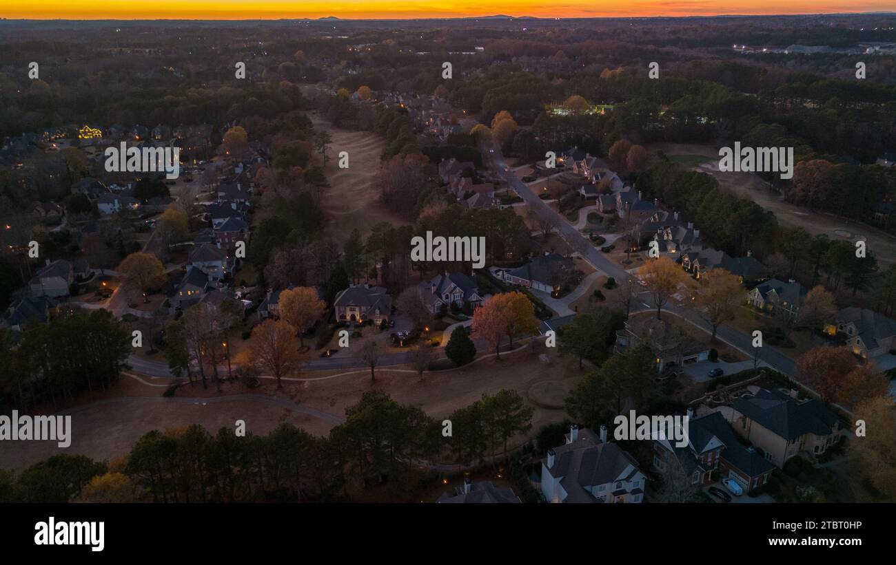 Aerial view of sub division hi-res stock photography and images - Alamy